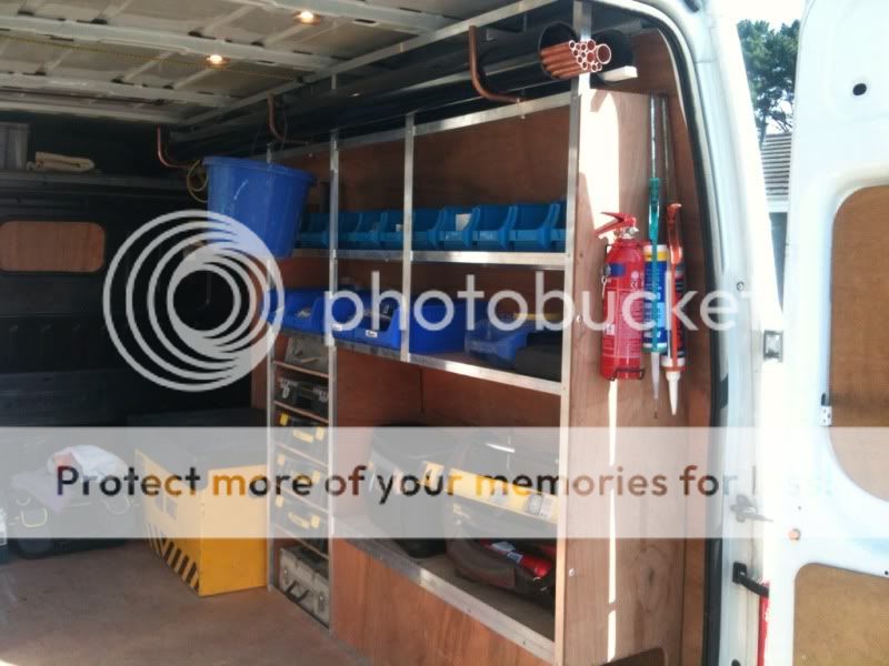 Aluminium van racking