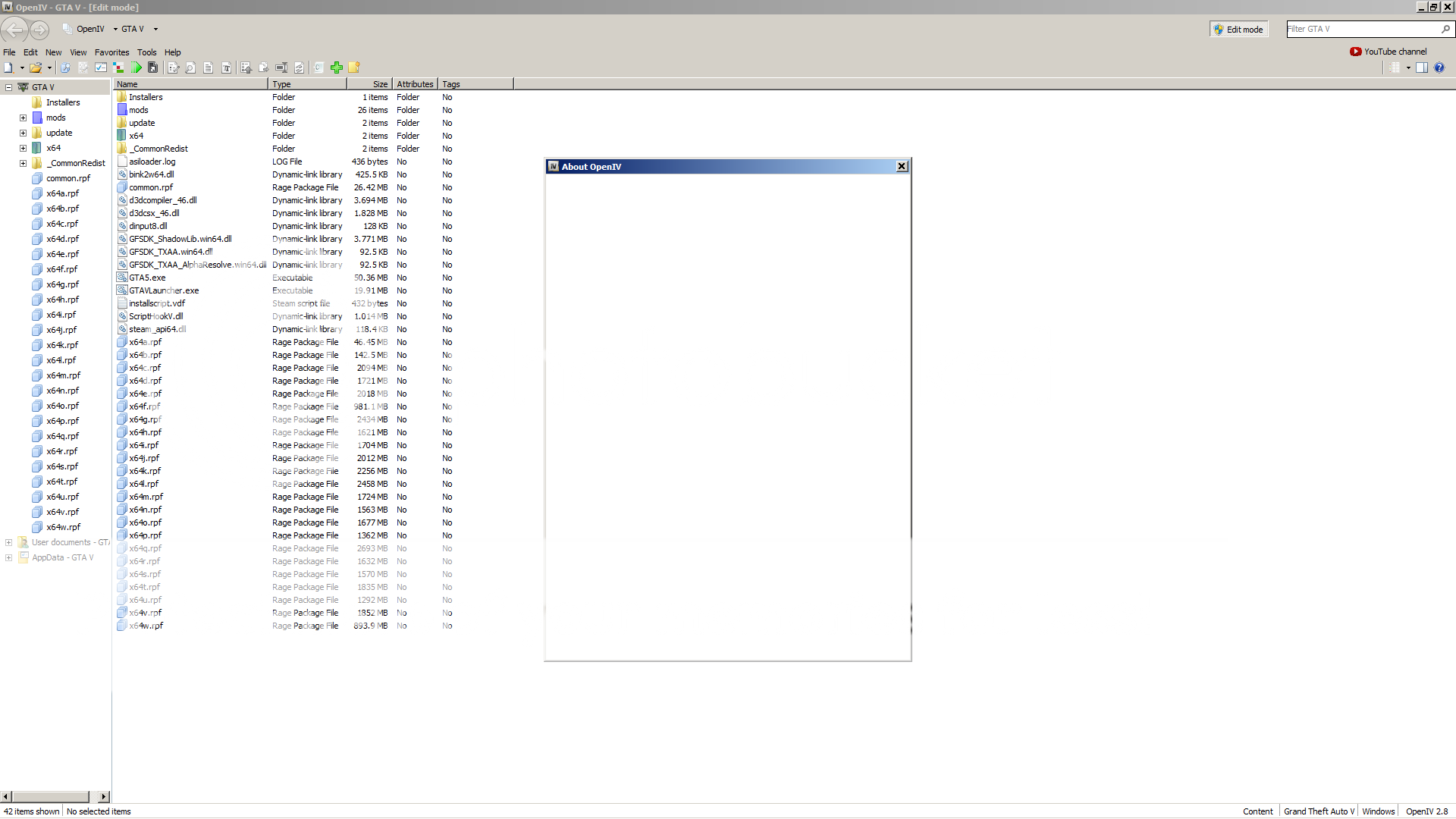 OpenIV blank windows? - OpenIV - GTAForums