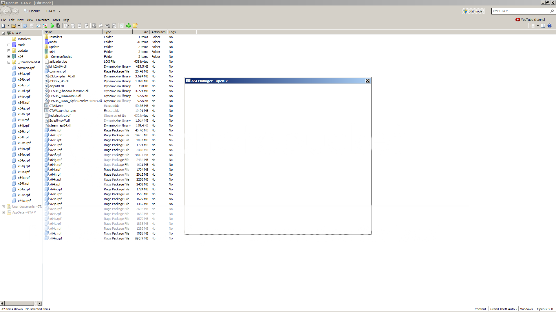 OpenIV blank windows? - OpenIV - GTAForums